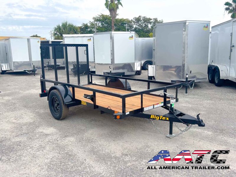 30SA-10 BIG TEX 5X10 SINGLE AXLE UTILITY TRAILER WITH RAMP GATE | All ...