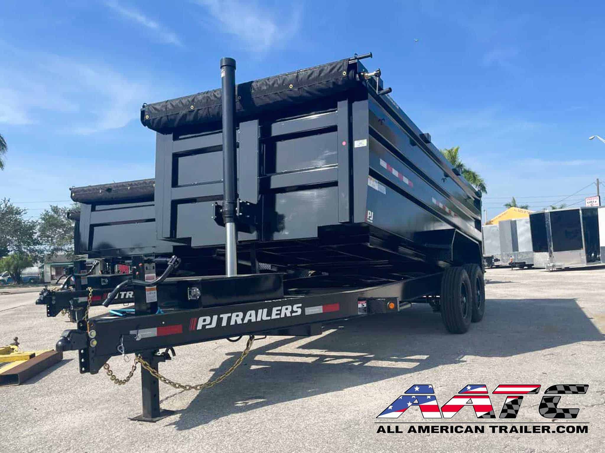 DT-142-P4 PJ 14' DUMP TRAILER 4' SIDE 8 TON 16,000 GVWR 7X14 TELESCOPIC ...