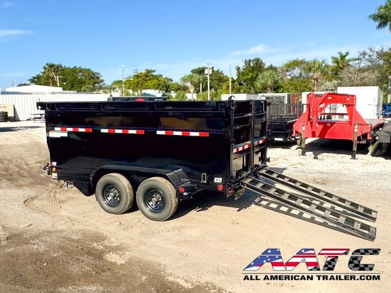 D3-122-P4 PJ 12' DUMP TRAILER 4' SIDE 9,899 GVWR 6X12 TANDEM AXLE W ...