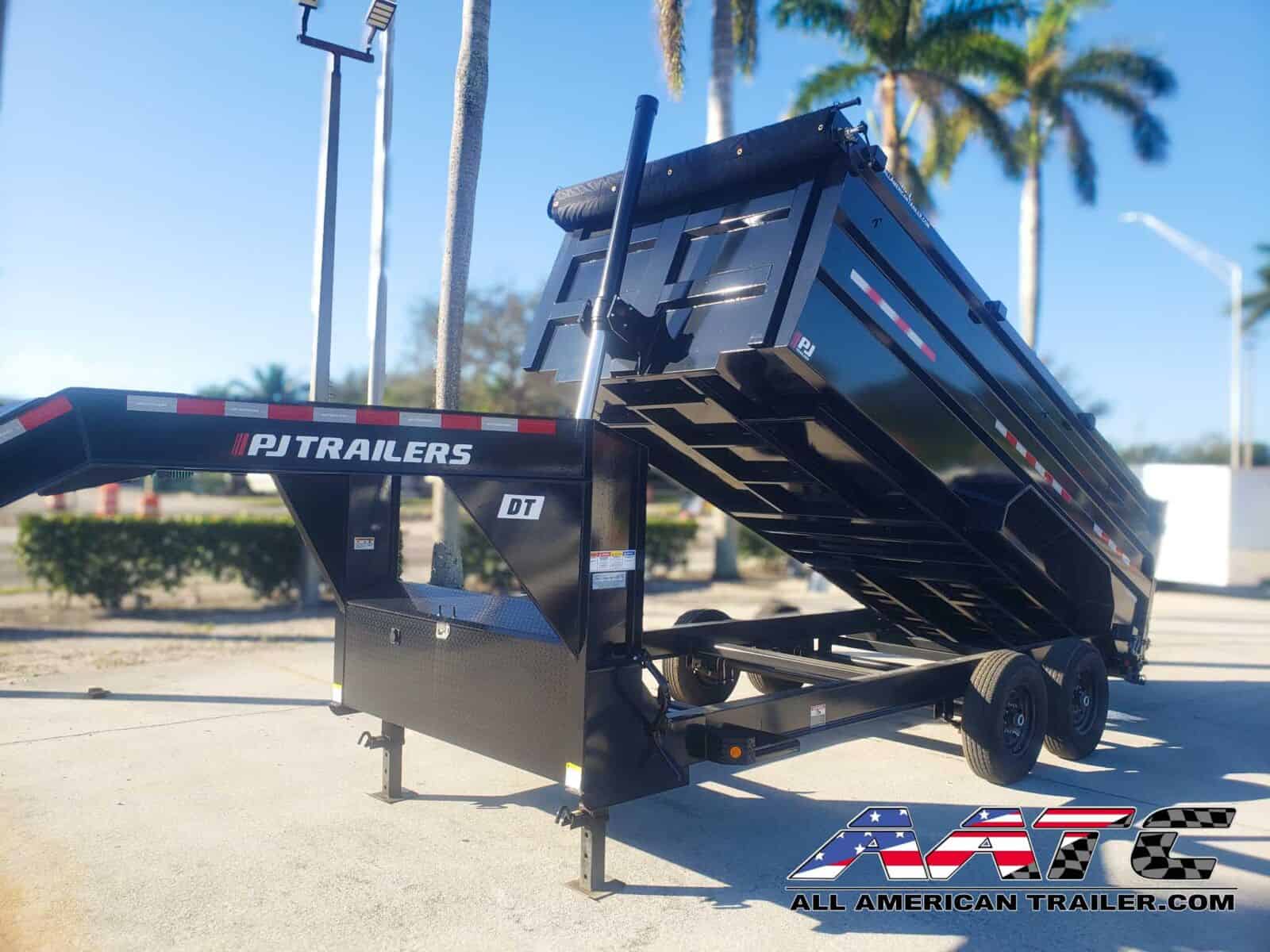 DT-162-P4-GN PJ 16' GOOSENECK DUMP TRAILER 4' SIDE 8 TON 16,000 GVWR ...