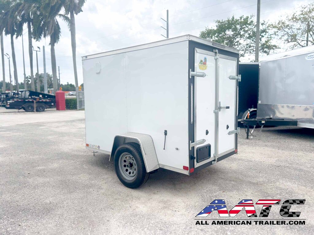 CW5X8SA-WHT-DD/SD-56 COVERED WAGON 5X8 SINGLE AXLE DOUBLE DOOR SIDE ...