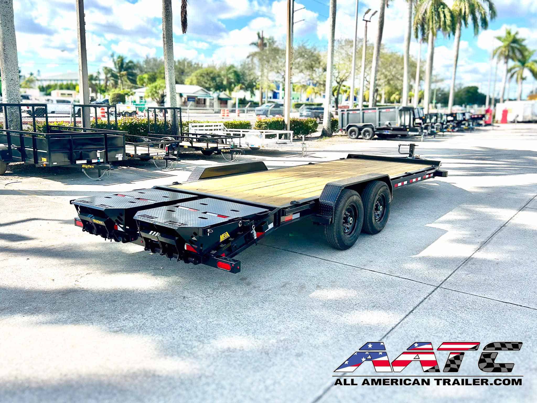 14EH-21+3MR BIG TEX 24' EQUIPMENT TRAILER 15,400 GVWR MEGA RAMPS | All ...