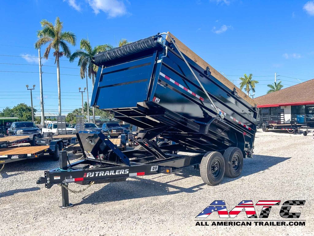 DV-142-P4 PJ 14' DUMP TRAILER 4' SIDE 15,400 GVWR 7X14 - HYDRAULIC JACK ...