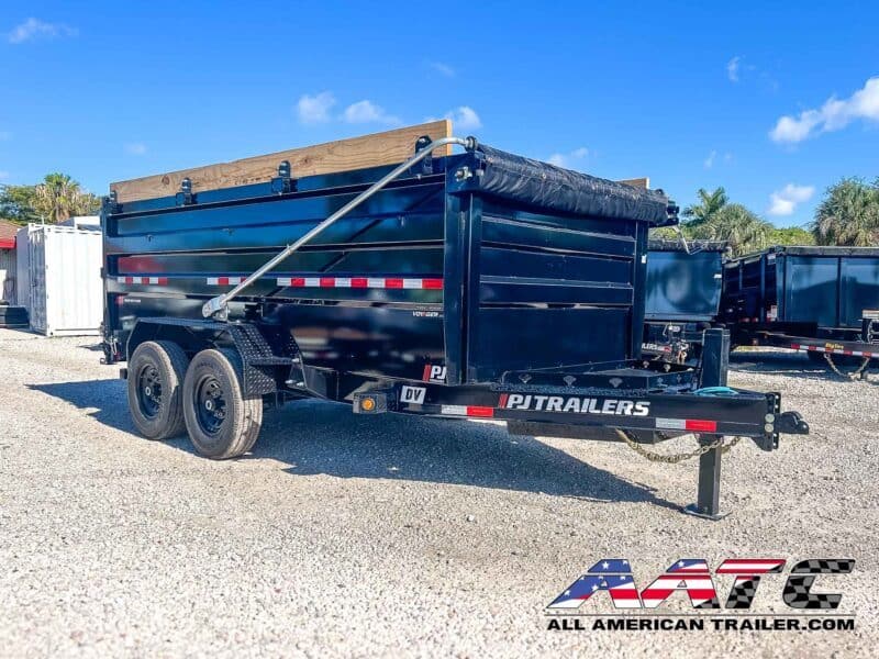 DV-142-P4 PJ 14' DUMP TRAILER 4' SIDE 15,400 GVWR 7X14 - HYDRAULIC JACK ...