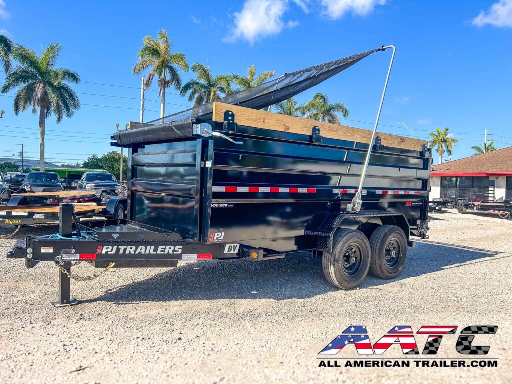 DV-142-P4 PJ 14' DUMP TRAILER 4' SIDE 15,400 GVWR 7X14 - HYDRAULIC JACK ...
