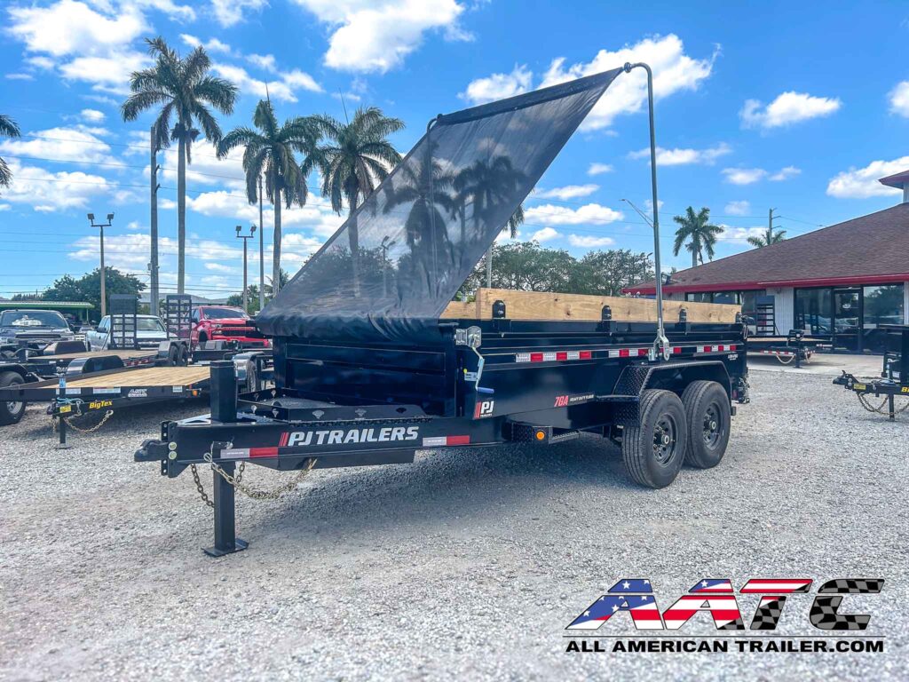 DV-142 PJ 14' DUMP TRAILER 2' SIDE 15,400 GVWR 7X14 - HYDRAULIC JACK ...