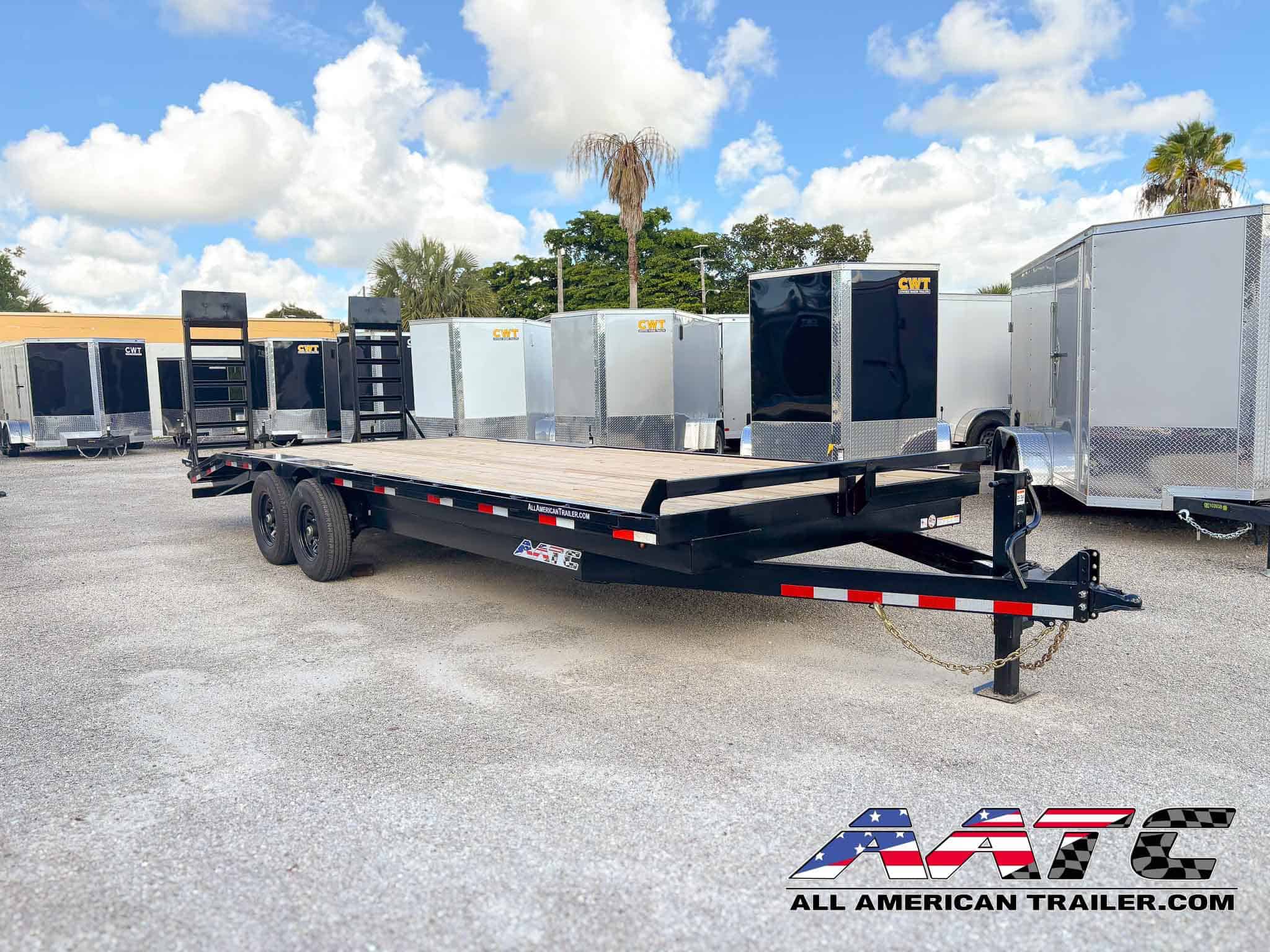 14DO-20+4KR AATC 24' DECKOVER EQUIPMENT TRAILER 14,000 GVWR 7 TON STAND ...