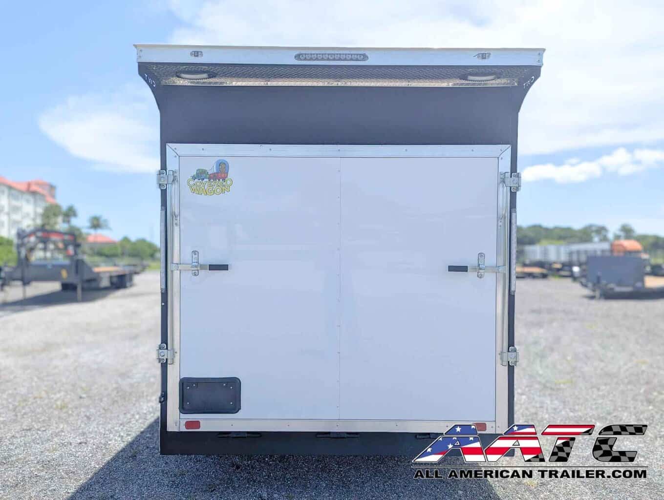 CW7X16TA2-GS-WHT-LS COVERED WAGON 7X16 TANDEM AXLE LANDSCAPE TRAILER ...